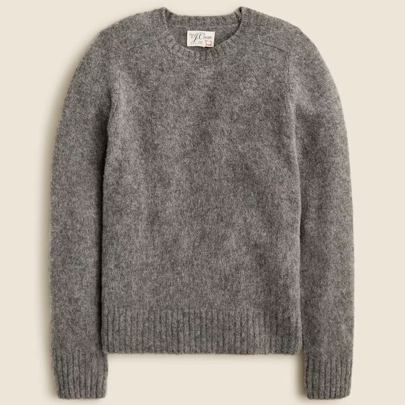 J. Crew | Sweaters | Nwt J Crew 0 Brushed Wool Crewneck Sweater In Gray ...